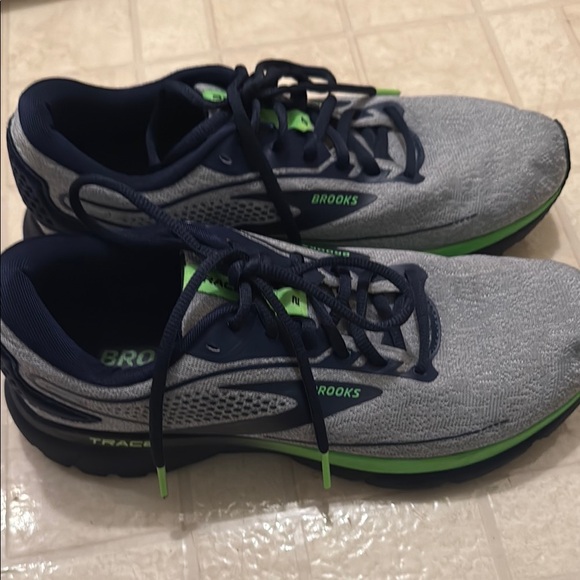 Brooks | Shoes | Brooks Trace Mens Athletic Shoes In Gray Navy Lp And ...